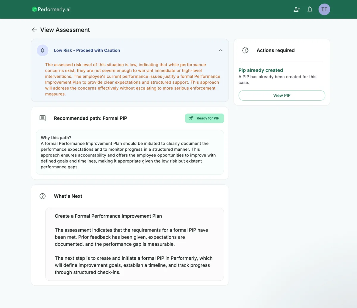 Performerly — Purpose-built underperformance management